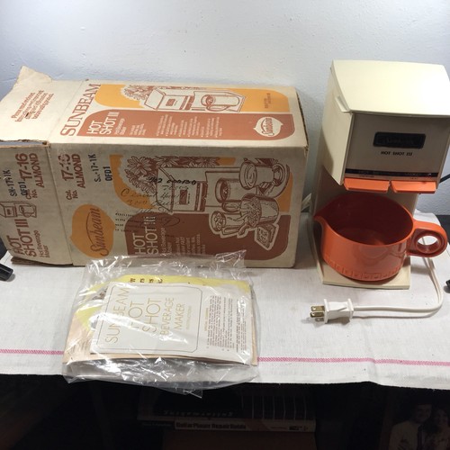Vtg 1981 Sunbeam HOT SHOT III Beverage Maker Almond 17-16 Box ...