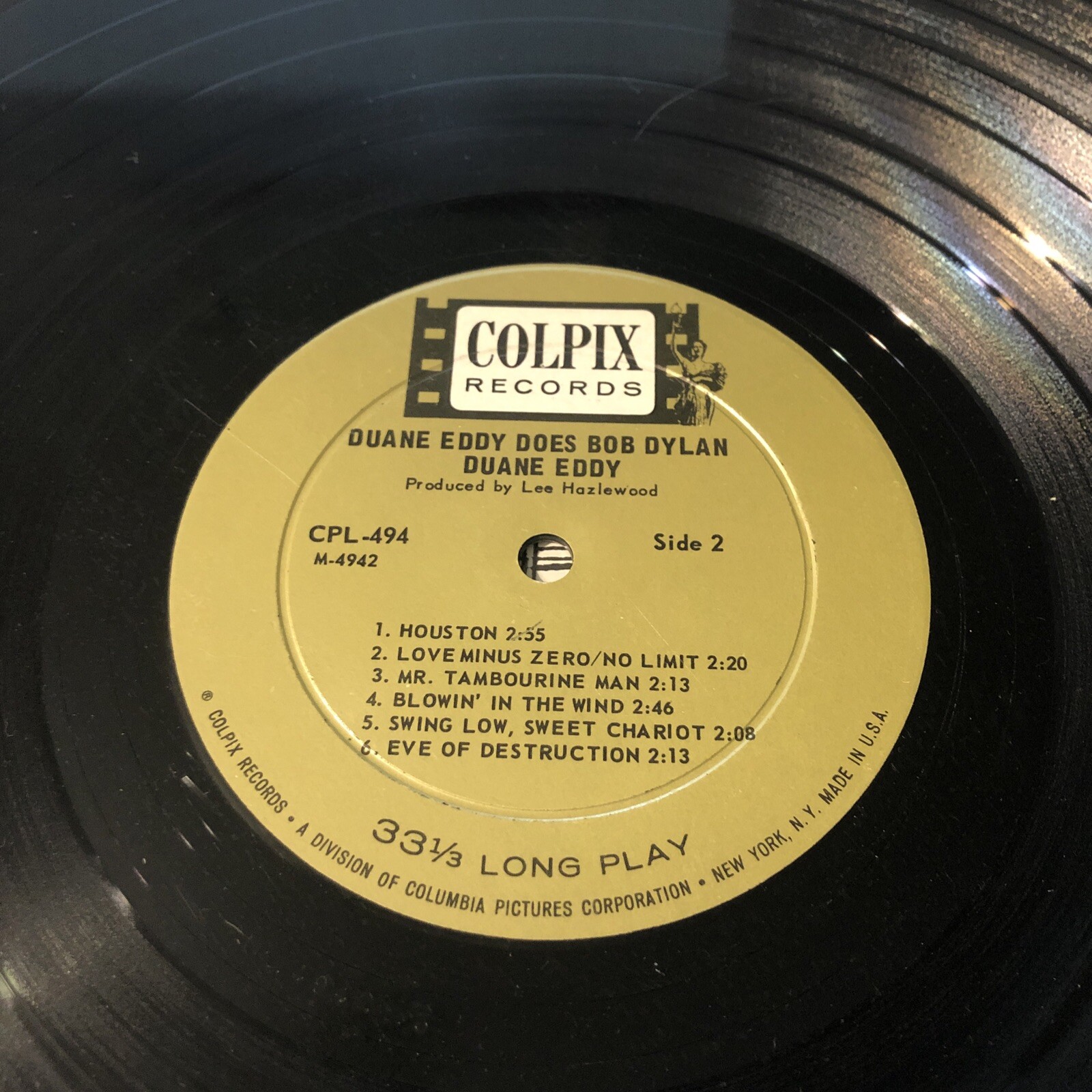 1965 Duane Eddy Does Bob Dylan LP MONO VG+ Colpix Records ‎– CPL 494 | eBay