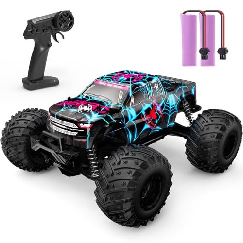 DEERC 1/16 Glowing Spider Remote Control Car - Fast RC Cars W/2 ...