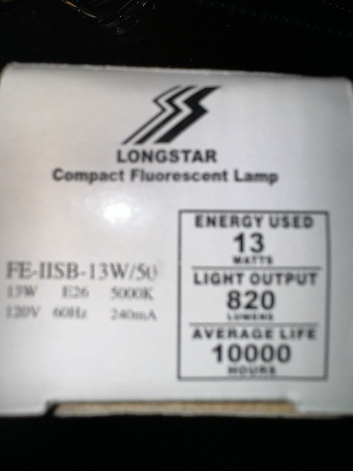 5pcs LONGSTAR FE IISB 13 Watt Compact Fluorescent Lamp | eBay