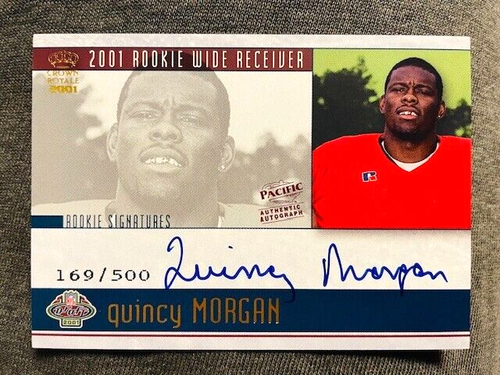 2001 Pacific Crown Royale #23 Quincy Morgan Rookie RC Auto Autograph ...