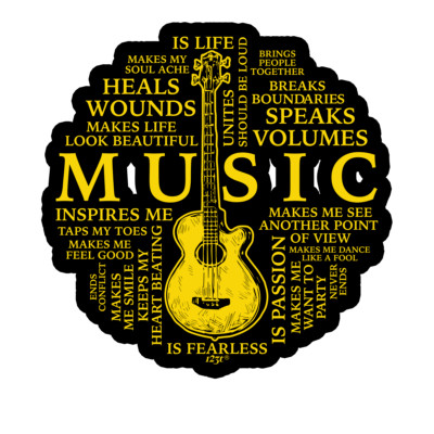 2 x Car Stickers - music meaning Decal Bike Bumper Truck Laptop Window ...
