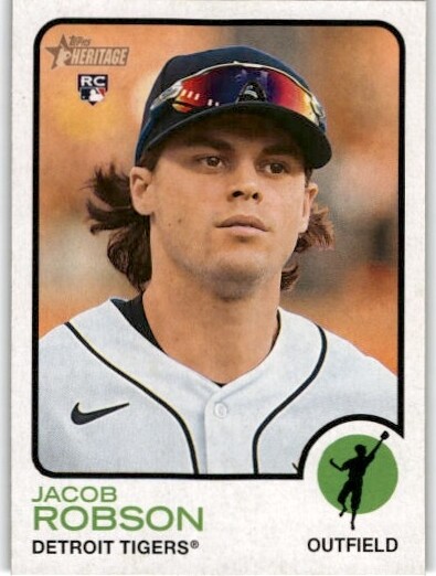2022 Topps Heritage #588 Jacob Robson RC - Detroit Tigers | eBay