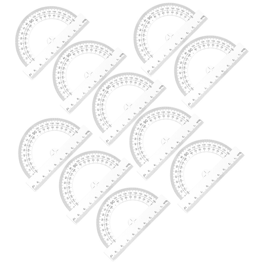 10Pcs Measuring Protractor Half Circle Protractor Plastic Protractor ...