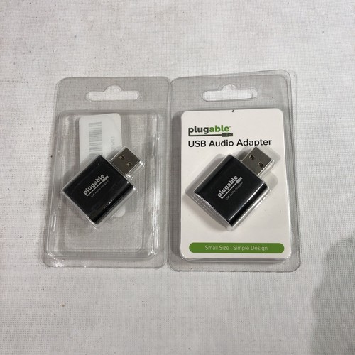 Lot of 2 Plugable USB Audio Adapter W/ 3.5mm Speaker-Headphone ...