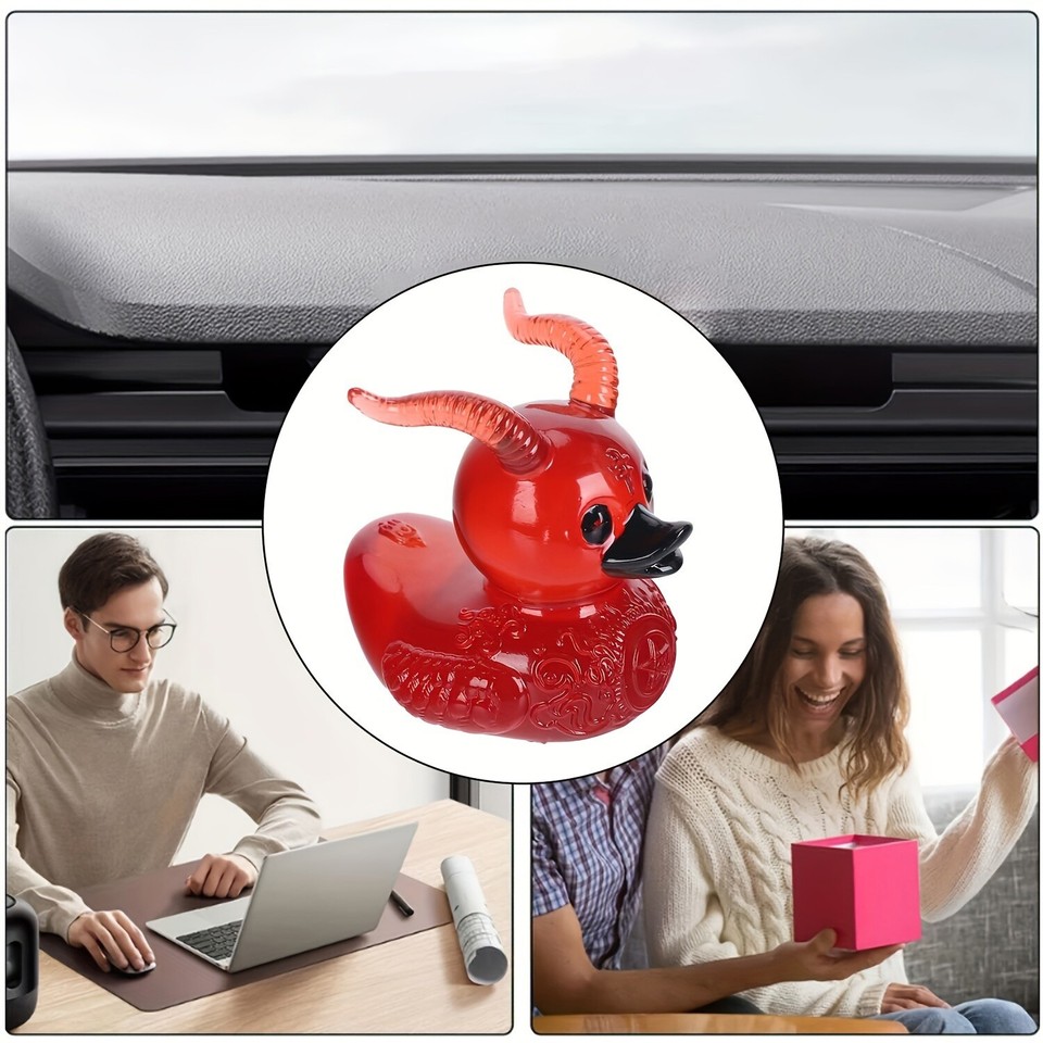 Red Devil Duck Resin Duck Ornament Novelty Home Desk Decor Collectibles ...