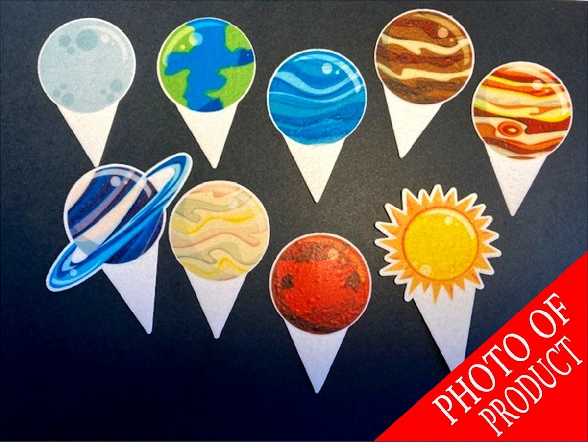 Cupcakes With Edible Solar System
