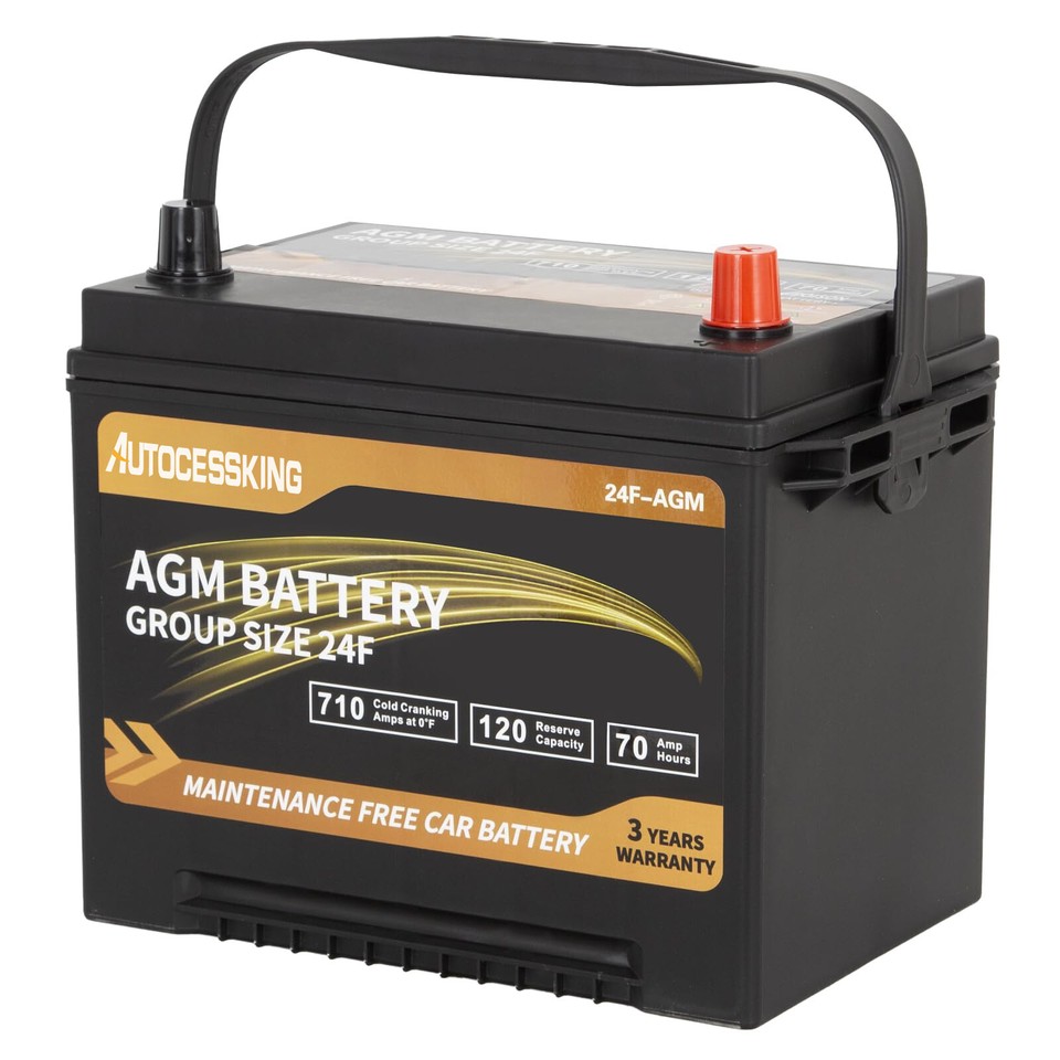 Group 24F Platinum AGM Battery 12V 70AH Rechargeable Automotive Car ...