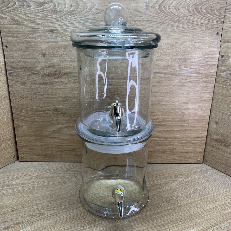 Fresh Decor 2 Tier Beverage Dispenser, Clear Glass 79893932972| eBay