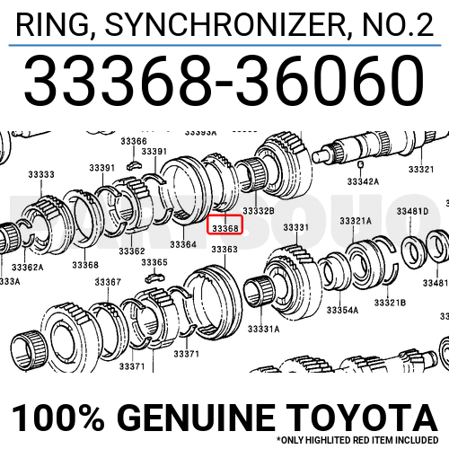 3336836060 Genuine Toyota RING, SYNCHRONIZER, NO.2 33368-36060 | eBay