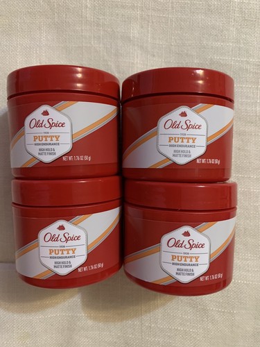 4-Pk Old Spice High Endurance Hair PUTTY High Hold Matte Finish 1.76oz ...