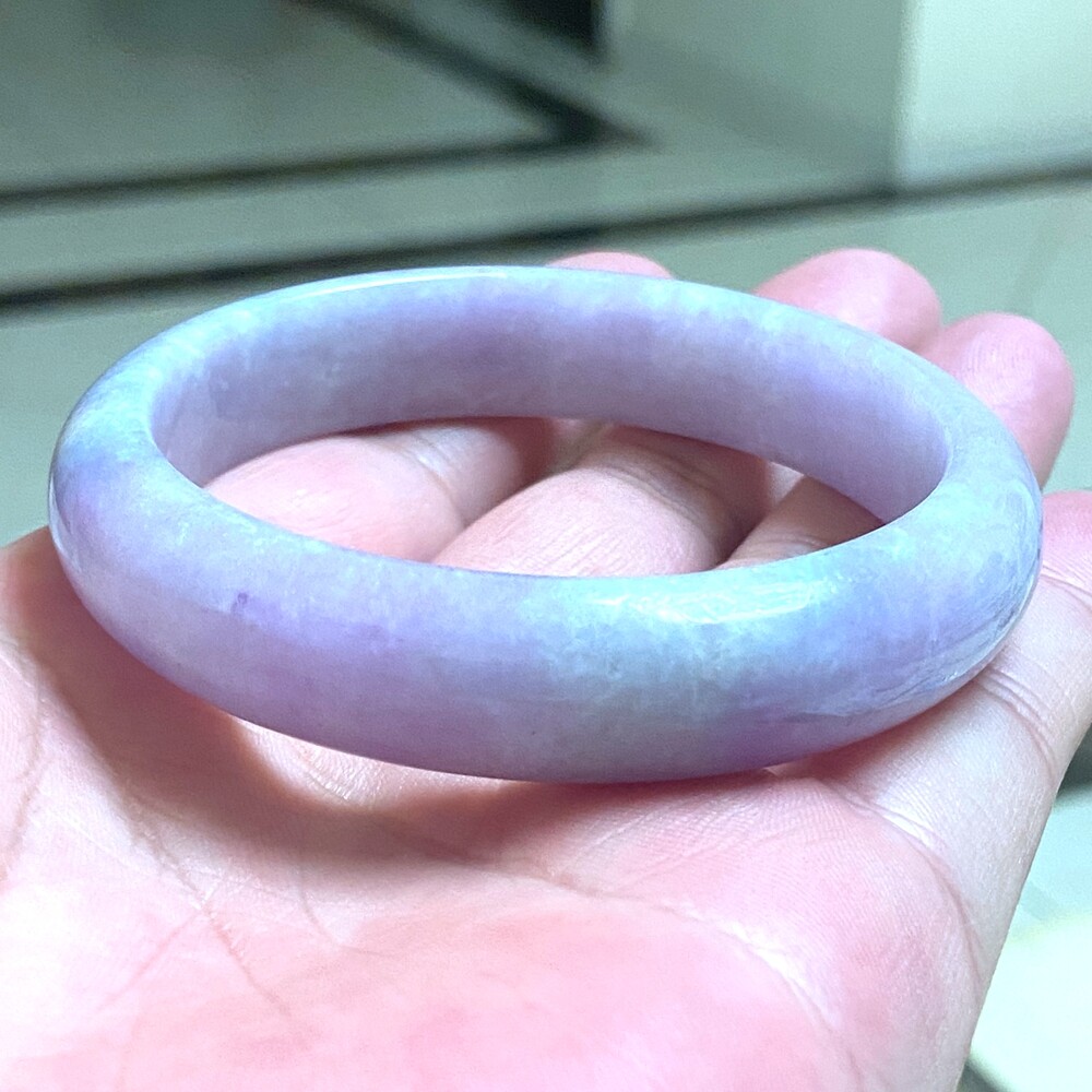 Certified Grade A Lavender 56-57mm Natural Burma Jade jadeite Bangle Bracelet | eBay