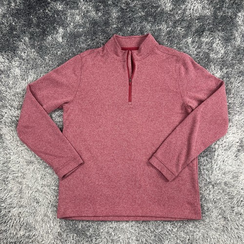 Rhone Pullover Adult Medium Red Preppy Commuter 1/4 Zip Sweater Casual ...