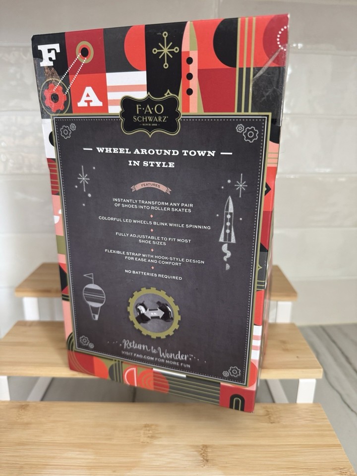 FAO Schwarz Clip-n-Roll Skates, New, Fits Most Shoe Sizes, Light Up ...