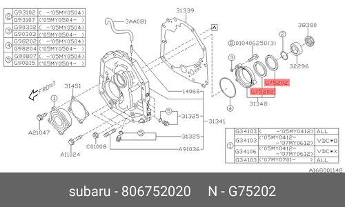 Genuine OE Oilseal 51X66X6.5 806752020 For Subaru 80675-2020 | eBay.de