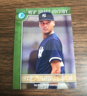 DEREK JETER 2017 BOWMAN MLB DRAFT HISTORY CARD#MLBD-DJ NEW YORK YANKEES ...