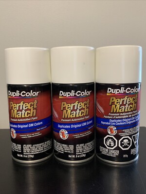 3 Cans-Duplicolor BGM0338 WA8554 For GM Code 40 White 8 oz. Aerosol ...