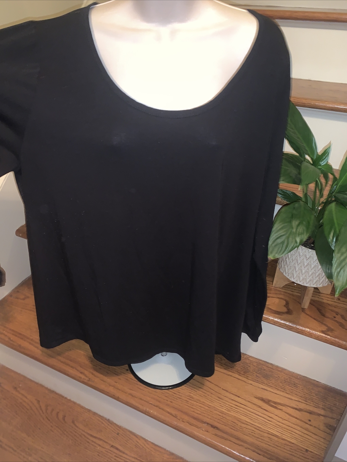 LULAROE Debra Long Sleeve Black WEAR WITH ANYTHING Blouse Top Size 3XL ...