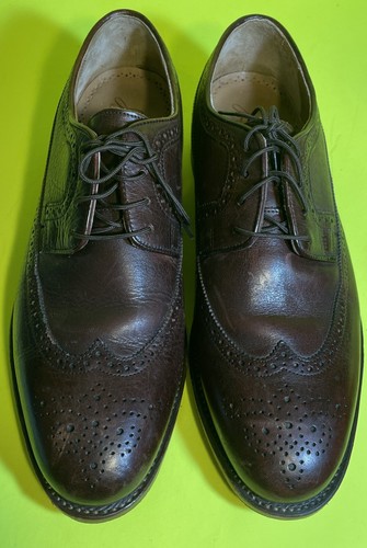 J & M 1850 Mens 10 Brown Wingtip Shoes Made In India GUC | eBay