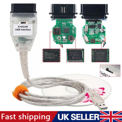 For BMW Coding K +DCAN OBD2 USB Interface Cable Diagnostic EDIABAS NCS ...