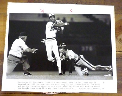 1985 Original Press Photo - ROD CAREW & Alan Wiggins - ORIOLES & ANGELS ...