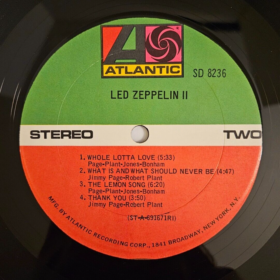 LED ZEPPELIN II Vinyl Lp 1977 US Reissue Atlantic Stereo Gatefold | eBay