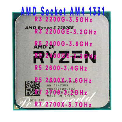 AMD Ryzen 3 2200G 2200GE 5 2400G 2400GE 2600 2600X 7 2700 2700X Socket ...