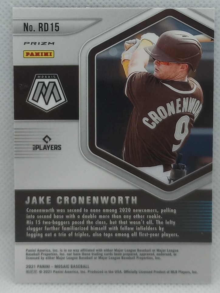 2021 Mosaic Jake Cronenworth Rookie Debut Insert SILVER PRIZM SD Padres ...