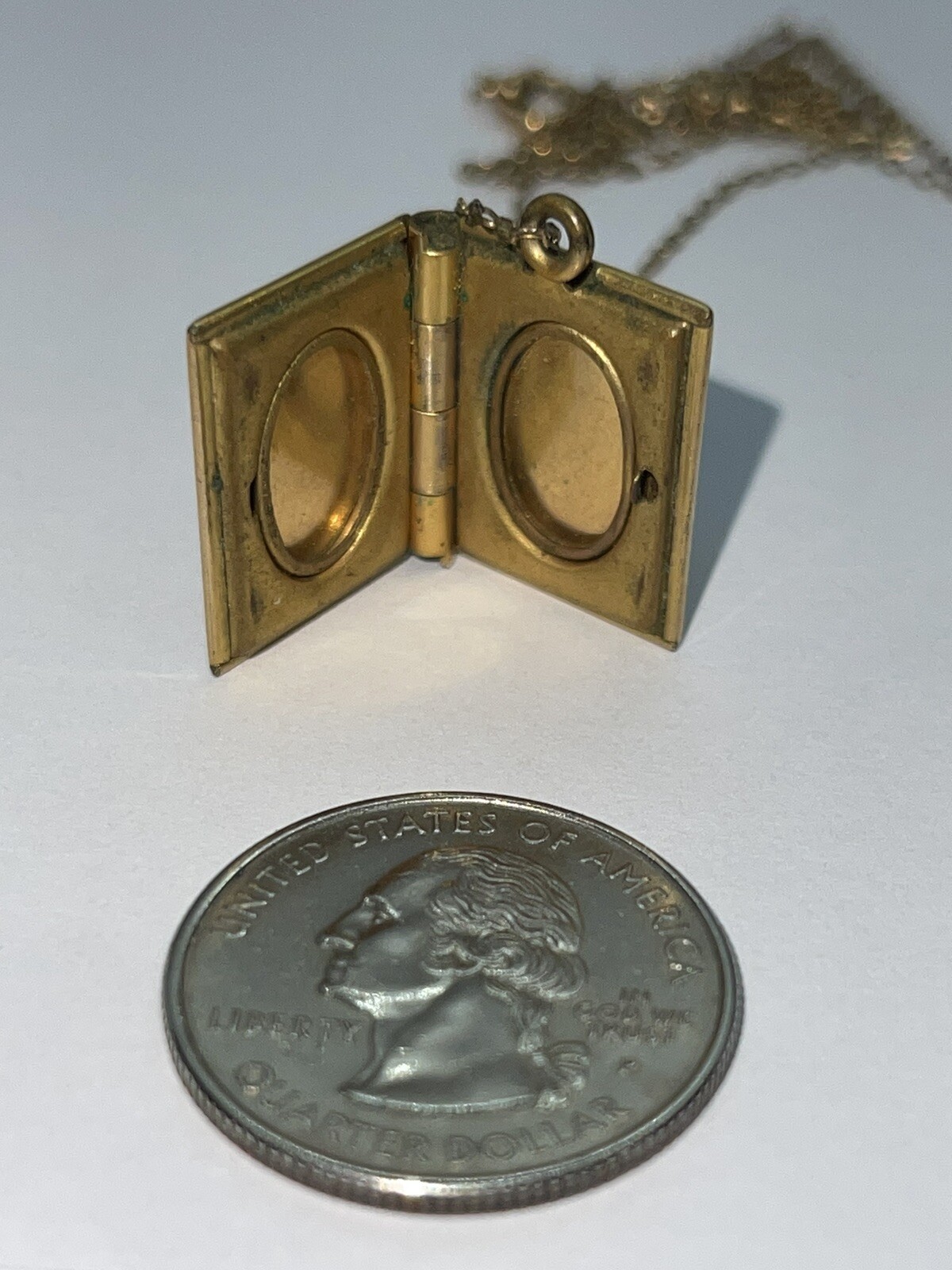 Art Deco 1/20 12kt Gold Filled Taille d’Epargne Book Shaped Locket ...