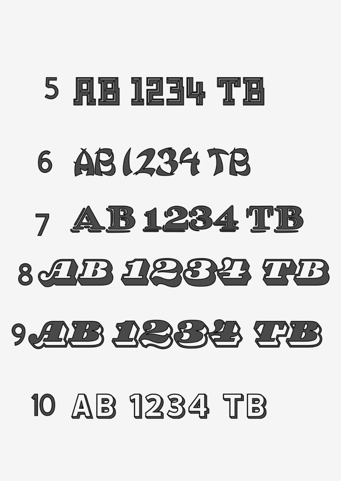 Set of Boat Pontoon Registration Numbers 3" lettering Vinyl Boat JetSki ...