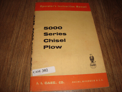 Case 5000 Series Chisel Plow Operator's Instruction Manual | eBay