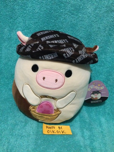 WoW 8" Ronnie Cow 2024 Easter Bucket Hat Hershey’s Squishmallow Plush ...