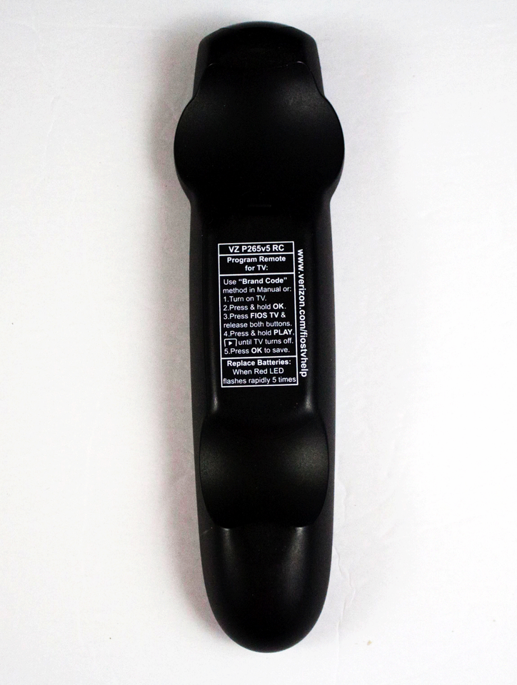 Verizon FiOS TV/DVR Remote Control RC2655008/01B VZ P265v5 RC | eBay