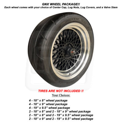 1987 GNX Reproduction Aluminum Wheels RIM SIZE 18” or 19" & CENTER CAP ...