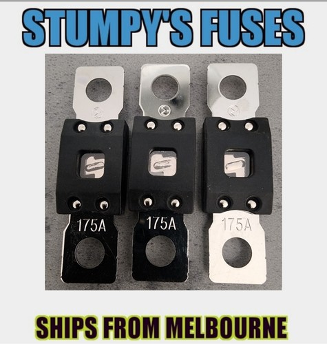 3 x 175 AMP Mega Fuse Heavy Duty Dual Battery Mining System High ...