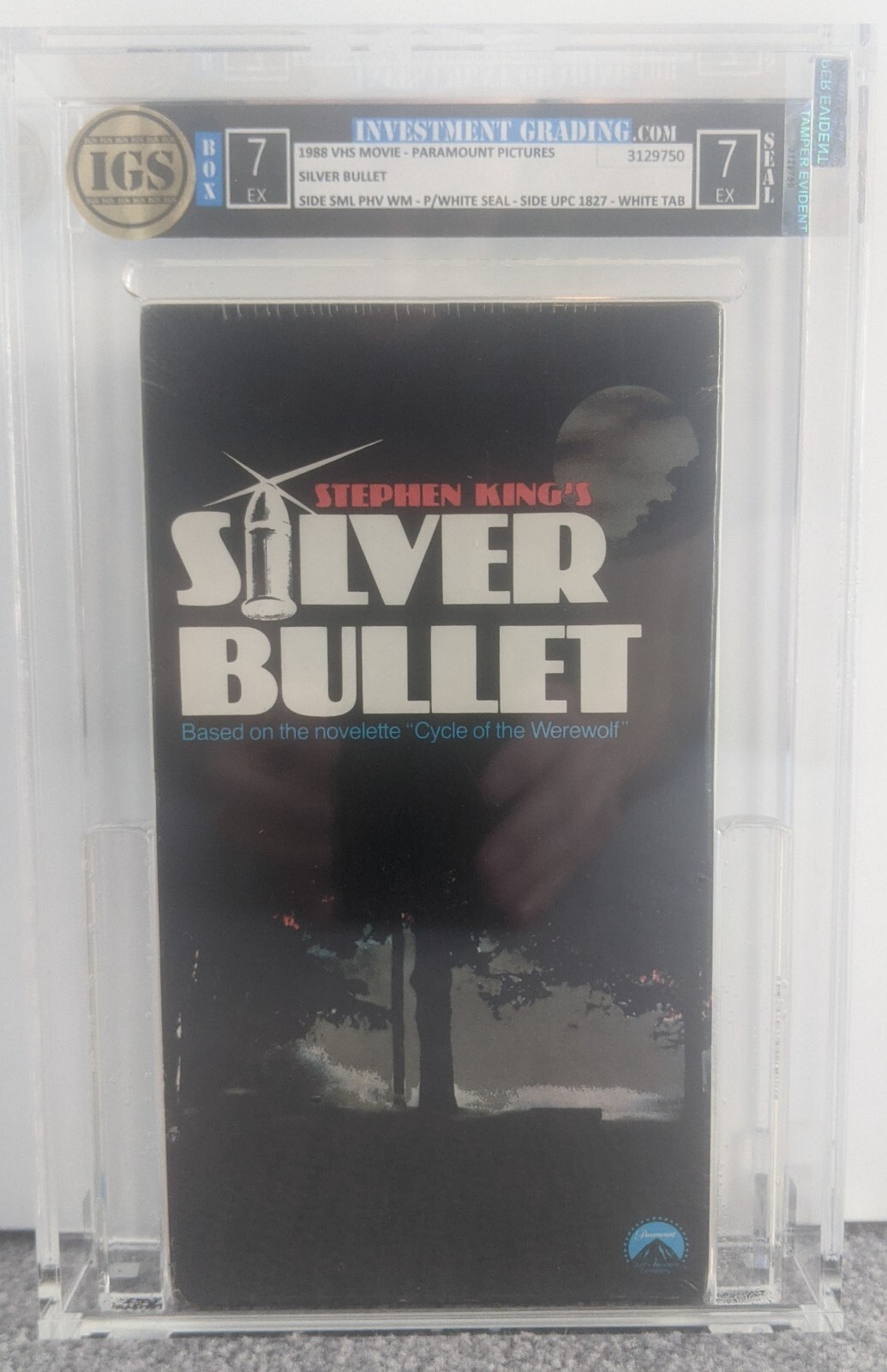 Silver Bullet VHS 1985 Original Paramount Stephen King Classic Horror ...
