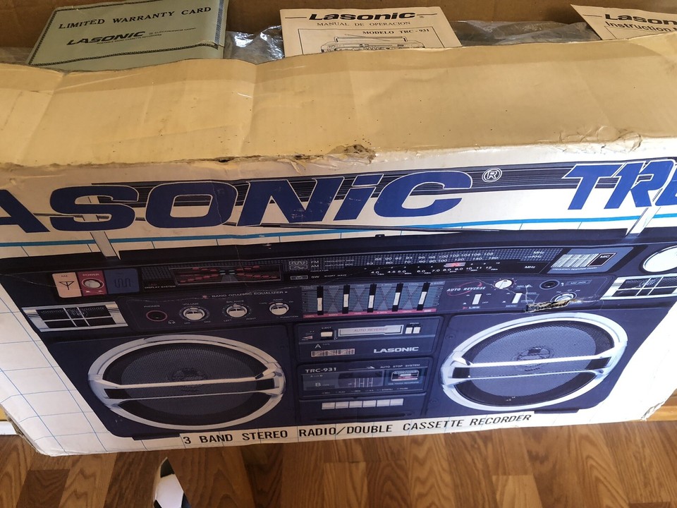 Lasonic TRC-931 Boom Box Ghetto Blaster Cassette Players Open Box | eBay