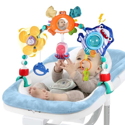 Baby Stroller Car Mobile Activity Arch Toy Travel Crib Cot Bouncer ...