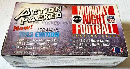 1993 FACTORY SEALED BOX of ACTION PACKED CARDS / NFL / MONDAY NIGHT ...