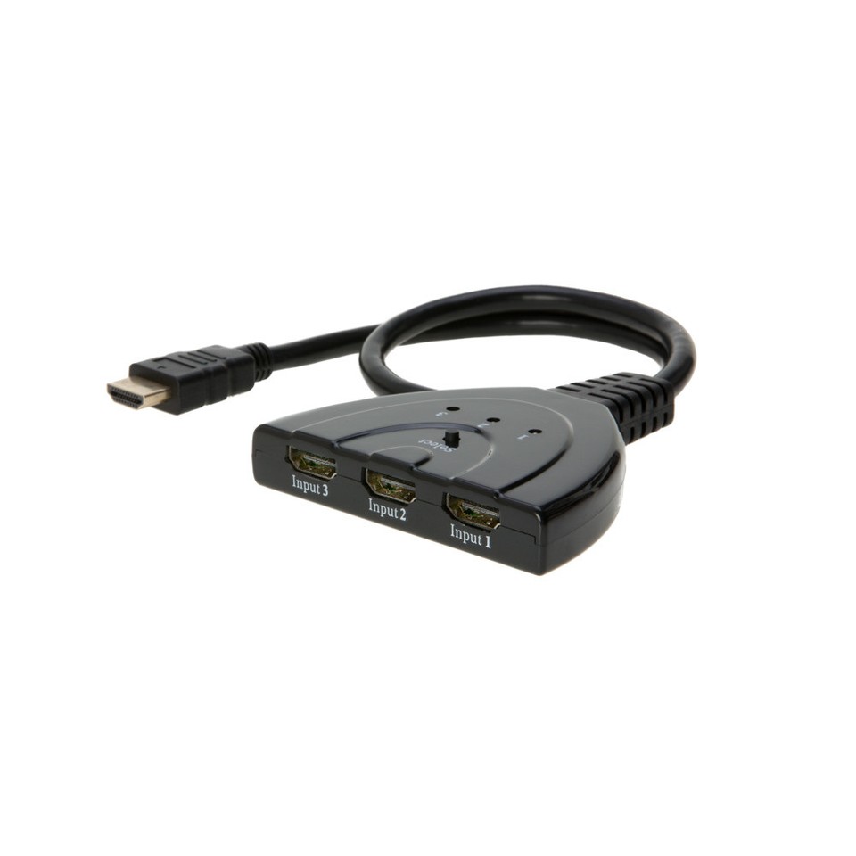 3x1 3 Ports HDMI Switch Switcher Splitter Adapter for TV Monitor 3 ...