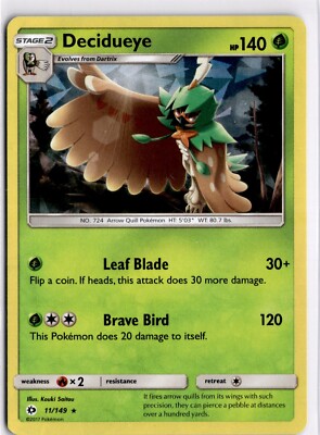 Decidueye - (Cracked Ice Holo) 011/149 Deck Exclusives Holo | eBay