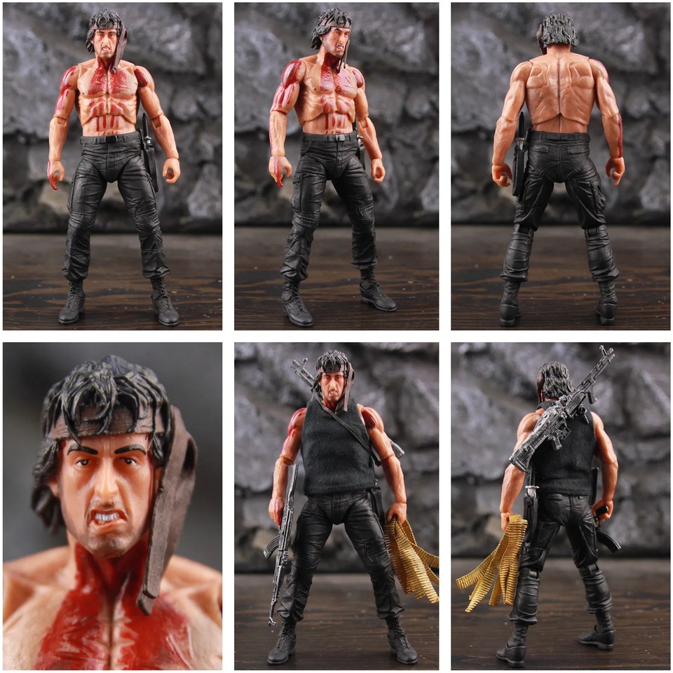 7'' Classic Movie First Blood Ron Kim John J.R Rambo Action Figure ...