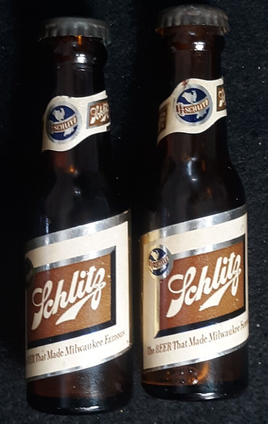 1950's, SCHLITZ Pair of Excellent Miniature Beer Bottle Salt & Pepper ...