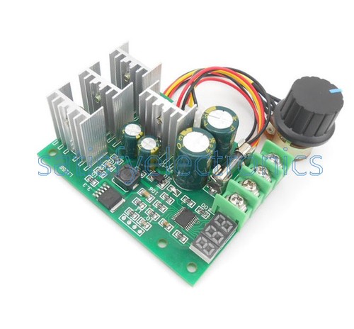 PWM 30A Motor Speed Controller Module Dimmer Current Regulator+ Display ...