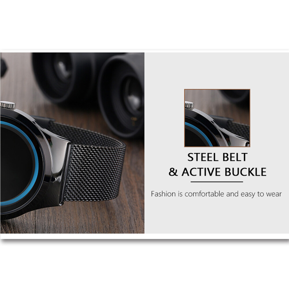 Wristwatch Round Watches Waterproof Mineral Glass Ladies Watches Black ...