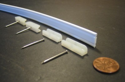 PATWIN #101-601 PLASTIC SLIDING DOOR KERF TRACK AND GLIDES, WHITE, 48 ...