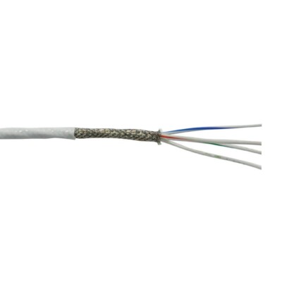 M27500-22TG4T14 22 AWG 4 Conductor Shielded 150°C Mil-Spec Wire White ...