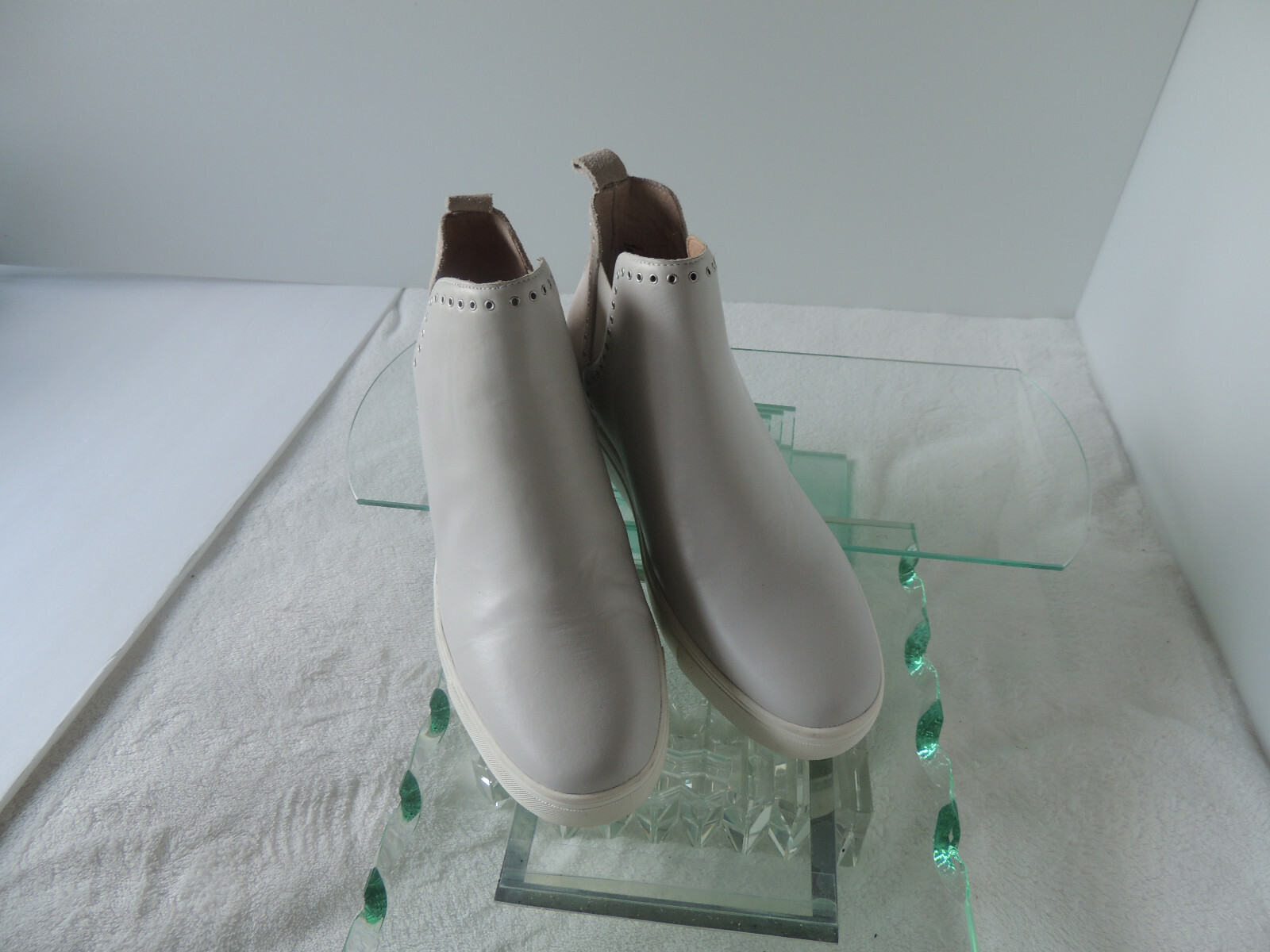 Chelsea & Violet Milo Suede & Leather Eyelet Wedge Sn… - Gem