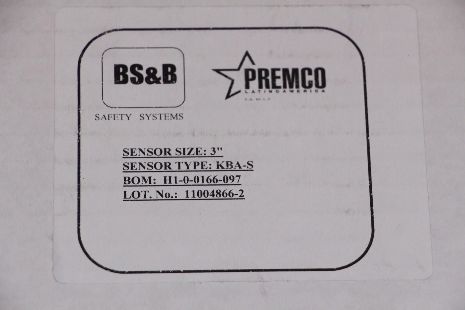 Premco BS&B KBA-S 3" Burst Alert Sensor New | eBay