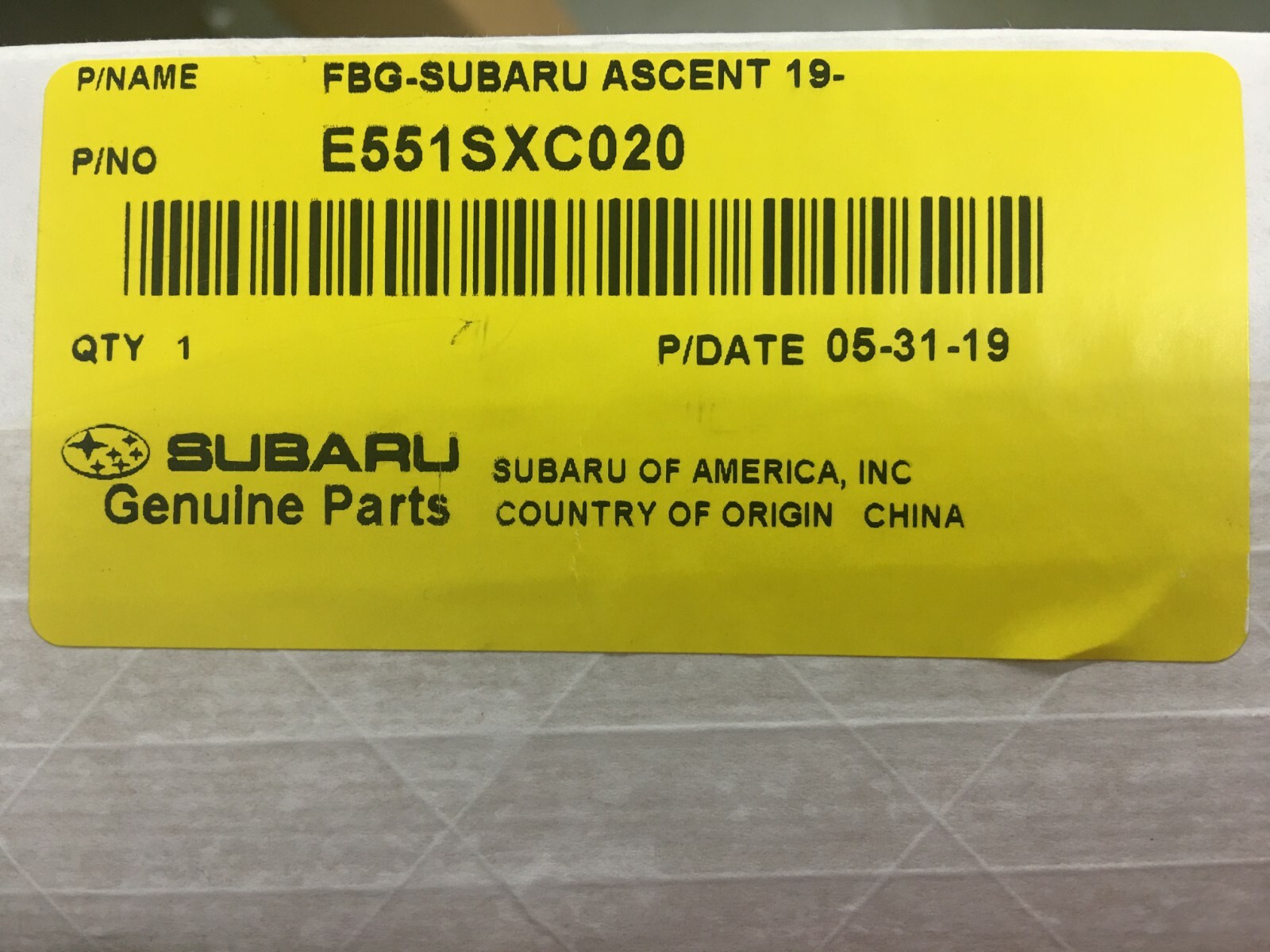 2019-2022 Subaru ASCENT Front Bumper Underguard OEM E551SXC020 GENUINE ...